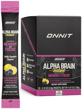 Amazon.com: ONNIT Alpha Brain Instant Cognitive Support Drink Mix ...
