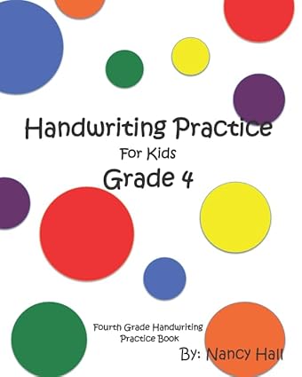 Handwriting Practice for Kids Grade 4 (Fourth Grade Handwriting ...