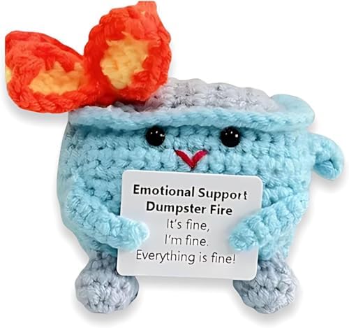 Amazon.com: IFSLQNX Crochet Dumpster Fire, Emotional Support Dumpster ...