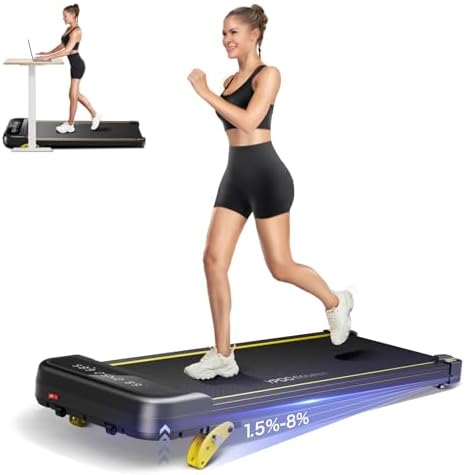 Foldable Treadmill with Incline, Walking Pad with Handle Bar 3 Level ...