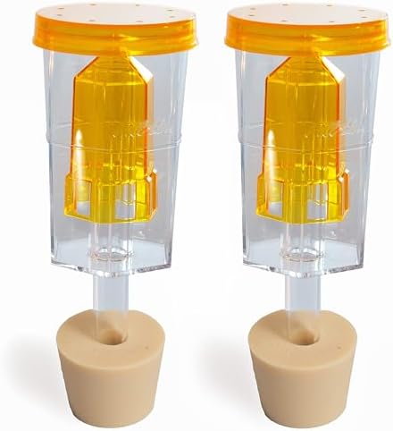 Wine Making Equipment 2 X Fermentation Bubbler Airlocks & Rubber Bungs ...