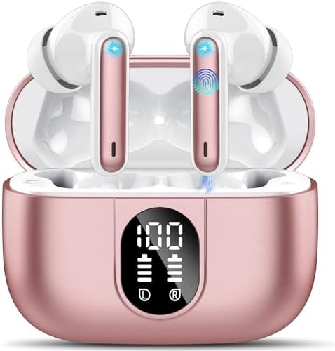 Wireless Earbuds, 2025 Bluetooth 5.3 Headphones HiFi Stereo Ear Bud ...