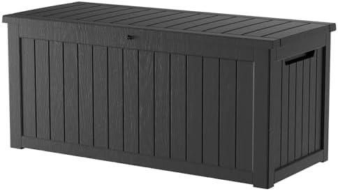 Amazon.com: TARKARI 270 Gallon Lockable Resin Deck Box, Waterproof & UV ...