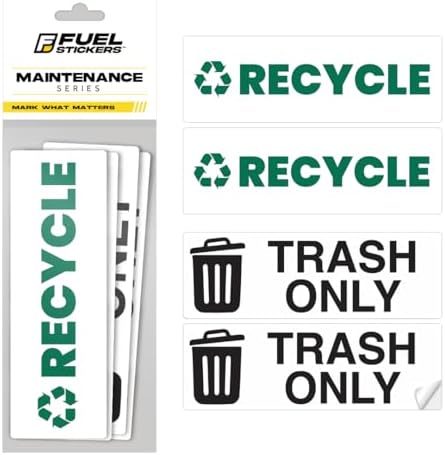 Amazon.com: Recycle Trash Compost Sticker Set – Heavy-Duty Trash Bin ...
