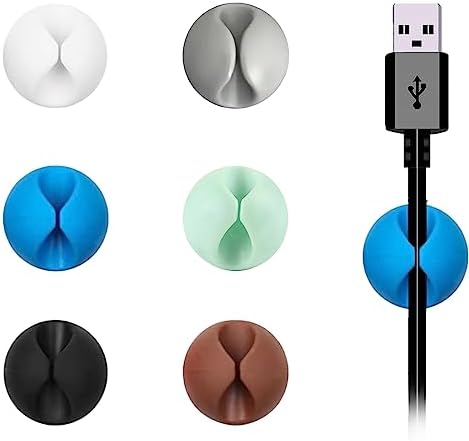 Amazon.com: Cable Clips Cord, 6pcs Self Adhesive Holder-Desk Cable Drop ...