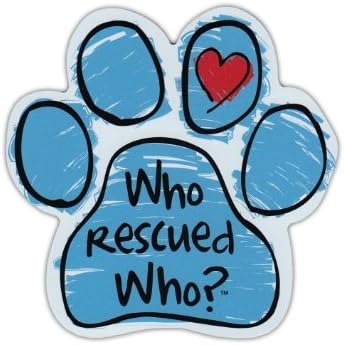 Amazon.com - Pack of 4-3'' Stickers - Blue Scribble Dog Paw Shaped Car ...