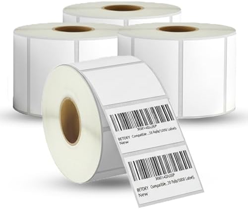 TAZEET 50x30mm (2"x1.18") Direct Thermal Labels – 4 Rolls (1000/Roll ...