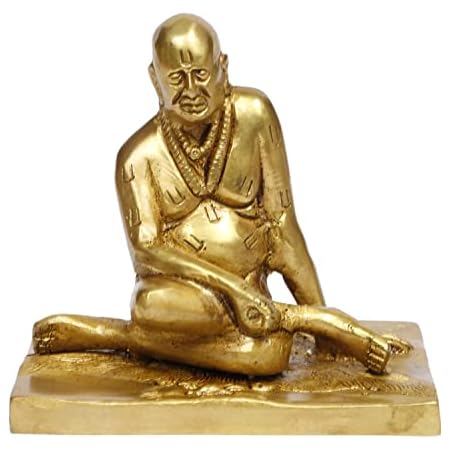 Buy Exotic India Shri Swami Samarth - Brass Statue Online at Low Prices ...
