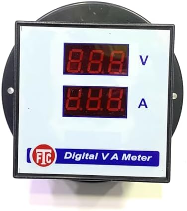 Litost® Digital Dual Display VOLT+AMMETER 0-500 V AC 0-100 A Through CT Digital Panel Meter SIZE ...