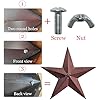 Amazon.com: JoyEvy 24" Rustic Metal Barn Star Wall Decor-Handmade Red ...