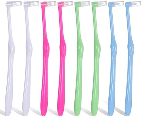 Amazon.com : 8 Pcs Soft Bristles Angled Toothbrush End Tuft Toothbrush ...