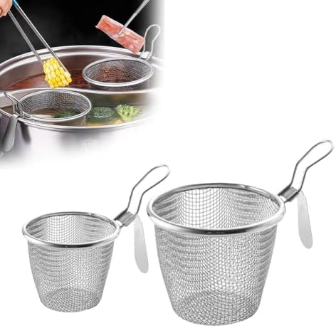 Amazon.com: DTREELS Stainless Steel Pasta Basket, Mesh Net Strainer ...
