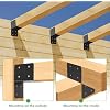 Amazon.com: 4 Pcs Post Caps Tie Bracket,4x4 Black Joist Anchor ...