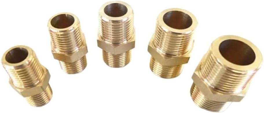 Amazon.com: Brass Pipe Hex Nipple Fitting Quick Coupler Adapter M10 M12 ...