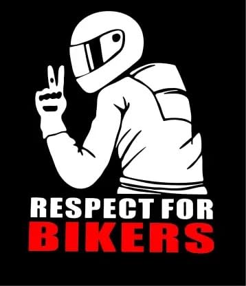 Respect for Bikers Two Wheeler/Scooty/Car Sticker Windows,Sides,Bumper ...