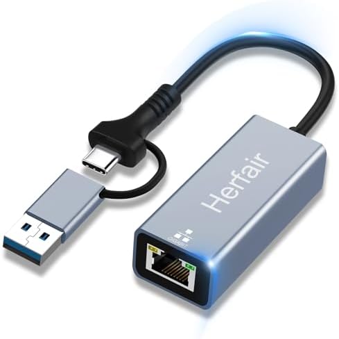 Amazon.com: USB to Ethernet Adapter, USB C to Ethernet Adapter, Gigabit ...