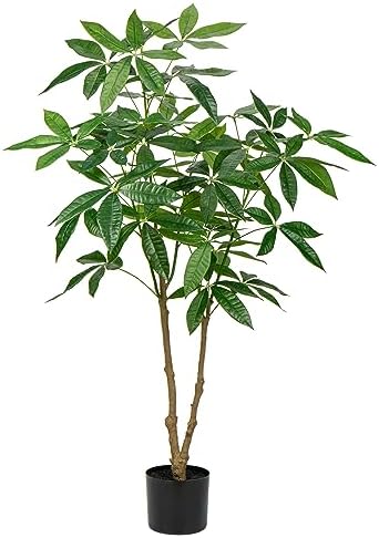 Amazon.com: 4FT Fake Money Tree - Indoor Potted Artificial Pachira ...