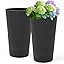 Amazon.com: Autodaya 28" Large Tall Planters for Outdoor Plants, Set of ...