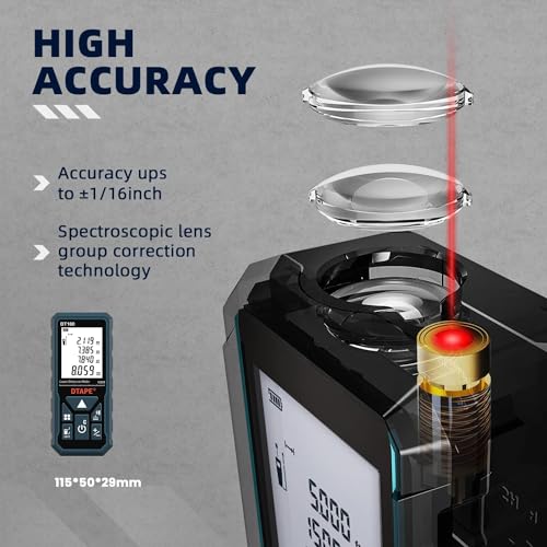 Snapklik.com : DTAPE Laser Measure 328ft DT100 Laser Distance Meter ...