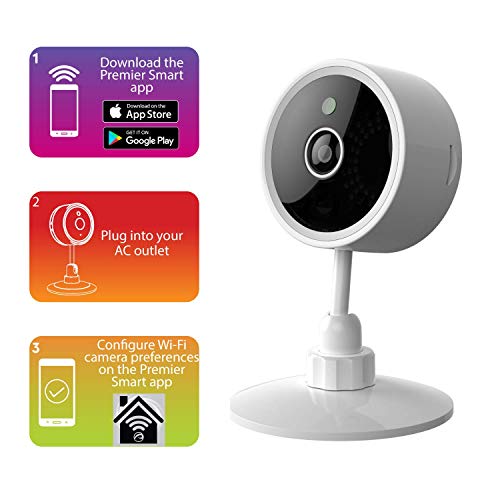 Premier Accessory Group Smart Security Camera Alexa Google Home ...