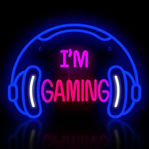 Amazon.com : ReyeeInc Gaming Headset Neon Sign, Large Bright and ...