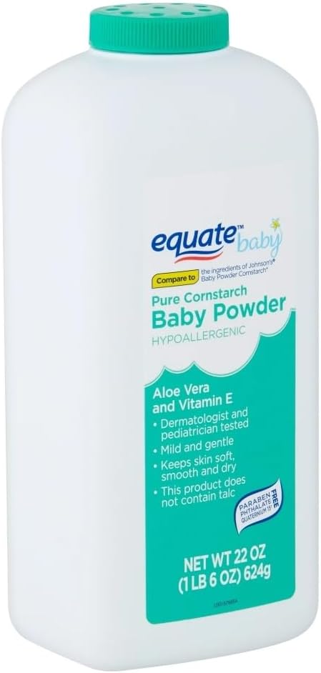 Amazon.com: Pure Corn Starch Baby Powder Equate. Hypoallergenic ...