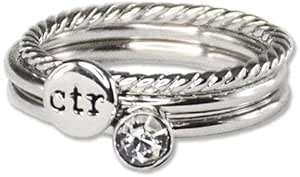 Amazon.com: Shimmer Stackable LDS CTR Ring by Ringmasters | Choose the ...