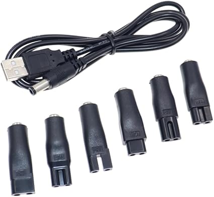 Universal Hair Clippers Cable DC Connector USB Adapter Charging Heads ...