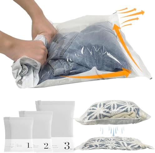 Amazon.com: SZSUYAD 10 Pack Compression Bags for Travel,Reusable Vacuum ...