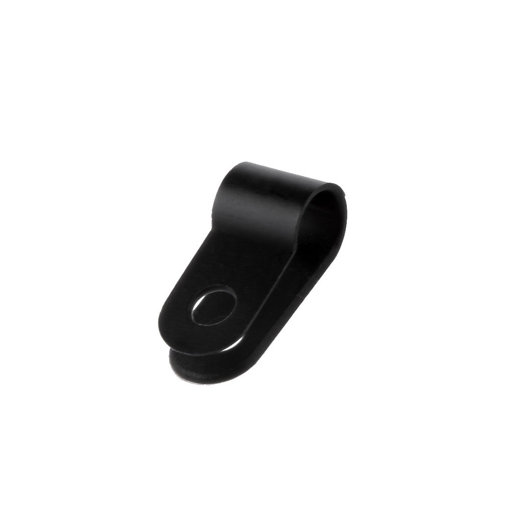 Amazon.com: Plastic Nylon Black P Clips Clamps Pipe Tube Wire Cable ...