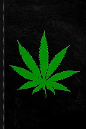 Cannabis Leaf 8-Bit Gamer 420 Weed Journal Notebook: Blank Lined Ruled ...