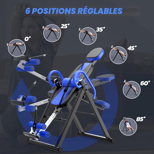 YOLEO Table d'inversion par gravité pour soulager les douleurs dorsales ...