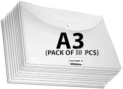 FUTURE X A3 Size My Clear Bag(Pack of 10 pcs)(Size: 13 X 18 inch ...