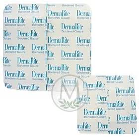 Amazon.com: DermaRite Bordered Gauze (4""x4"") (Bag of 10) : Health ...