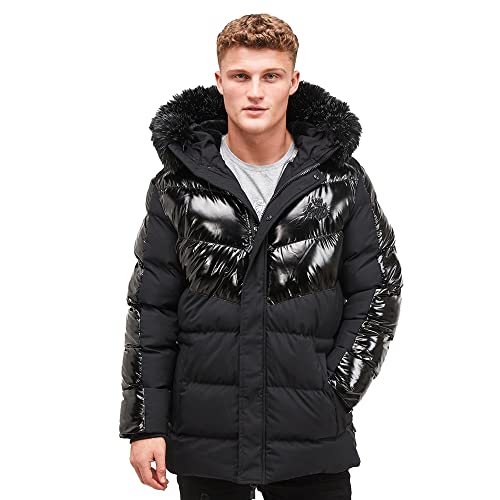 Kings Will Dream Men's Rockwood High Shine Puffer Parka Jacket, Black ...