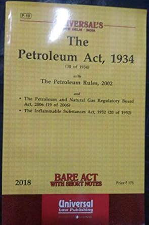 Amazon.in: Buy The Petroleum Act 1934 with Rules 2002 Book Online at ...