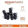 Amazon.com | Amazon Basics 12-pack Matte Black Ceramic Coffee Mug, 16 ...