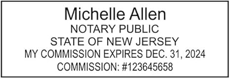 Amazon.com : New Jersey Rectangular Notary Stamp | Official State ...
