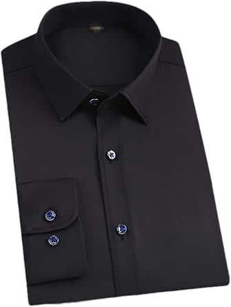 Men's Dress Shirts Without Pocket Long Sleeve Standard-Fit Classic ...