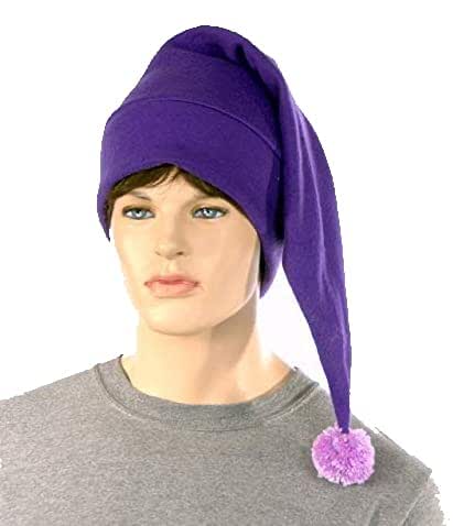 Amazon.com: Purple Stocking Cap Fleece Lilac Pompom : Clothing, Shoes ...