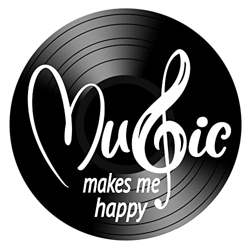 Amazon.com: Music Makes Me Happy Quote on a Real Vinyl Record Album ...