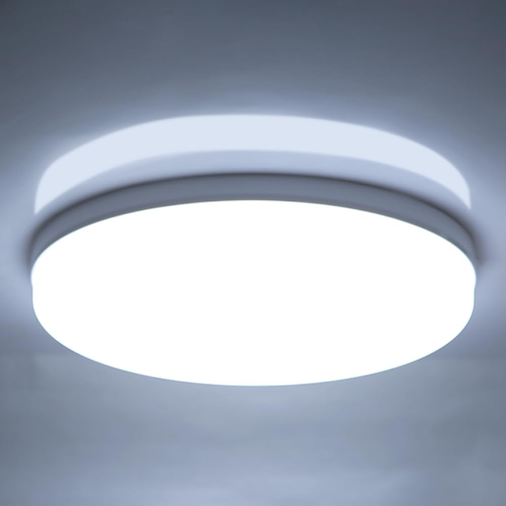 SILAMPDI Lámpara de Techo Circular Blanca 30cm, 48W 6500k, LED Para ...