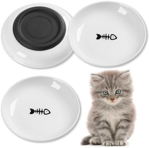 Amazon.com : Singhoow 6 Pcs Cat Food Bowl Ceramic Cat Bowls Cat Plates ...