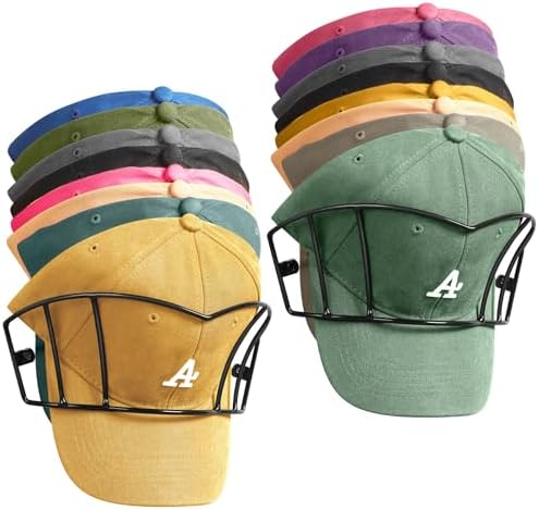 Amazon.com: KEETDY Metal Hat Racks for Baseball Caps Wall Hat Organizer ...