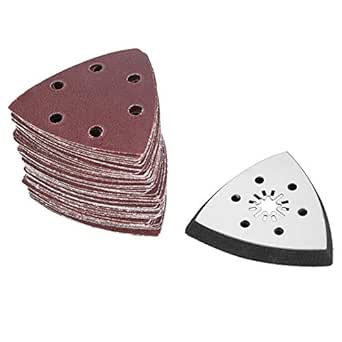 Sanding Pad, 61pcs 90mm 6 Holes Triangle Multi Tool Sanding Pads ...