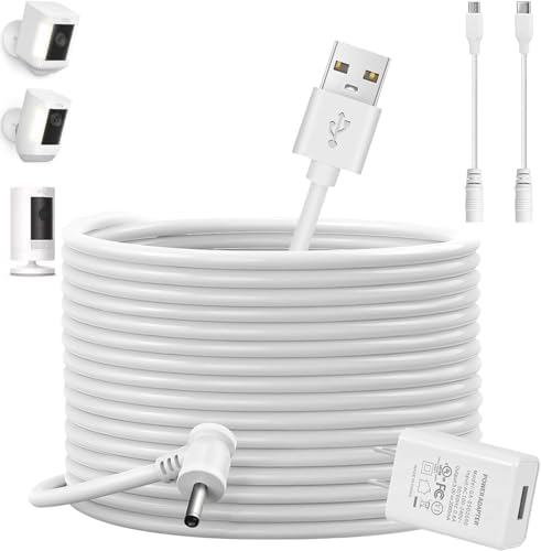 Amazon.com: 20FT Power Adapter and Cable for Ring Camera, Ring Stick Up ...