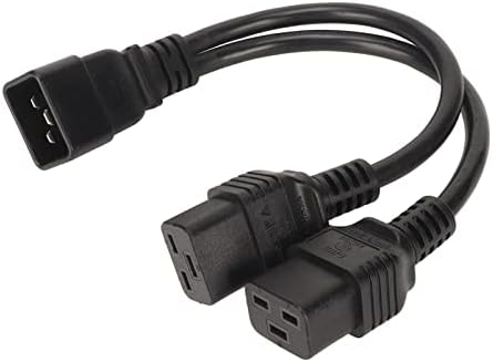 IEC320 C19 to C20 Cord, Female to Male Y Splitter Extension Power Cable ...