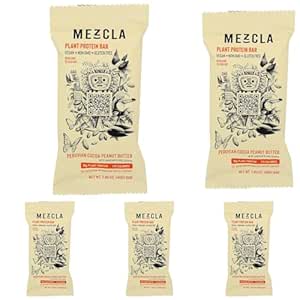 Amazon.com: Mezcla Peruvian Cocoa Peanut Butter Protein Bar, 1.4 OZ ...