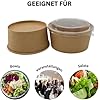 Enpack - 750ml Pappschalen für Lebensmittel aus Kraft Papier mit RPET Deckel 300 Stück - Einweg ...