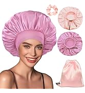Amazon.com : BONNET QUEEN Silk Bonnet for Sleeping Satin Hair Bonnet ...